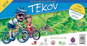 Ručne maľovaná cyklomapa Tekov - mapa deťom, maľovaná deťmi - Kniha ...
